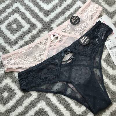 专柜正品蕾丝性感透视三角内裤
