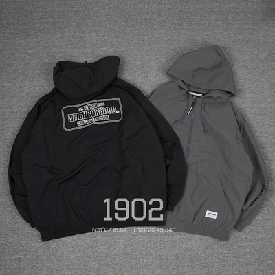 NEIGHBORHOOD尼龙连帽夹克外套