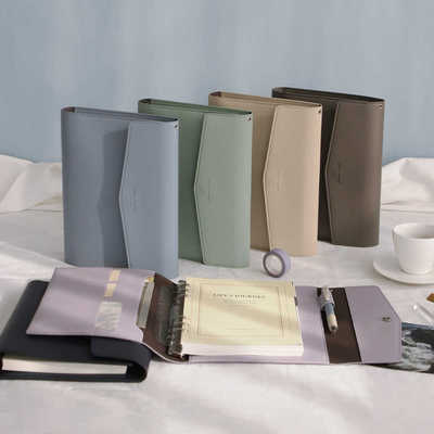 iconic活页本皮质封面套6孔A5