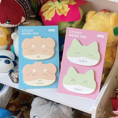 韩国正品heeheeclub 萌宠便签贴即时贴记事贴便利便条贴memo pad