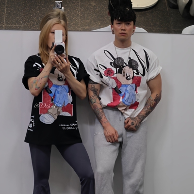 DakaFit Civilregime超帅情侣T恤迪斯尼Tee复古水洗健身运动T恤