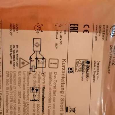 (议价)IFM易福门O6P702镜面反射光电开关传感器06P