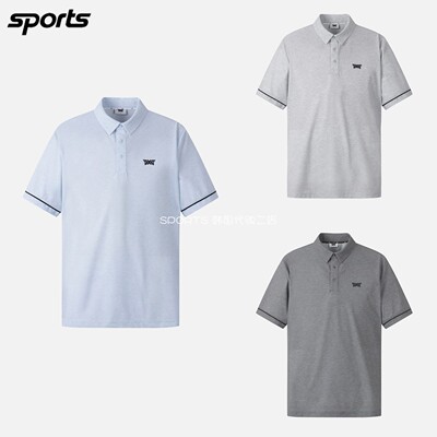 韩国代购PXG高尔夫球服26春夏男标志柔软透气修身运动休闲短袖T恤