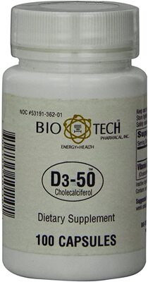 美国代购Bio-Tech Pharmacal - D3-50 - 100 Count