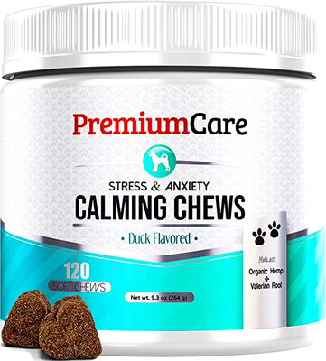 PremiumCare Calming Treats for Dogs - Made In USA - Helps Wi