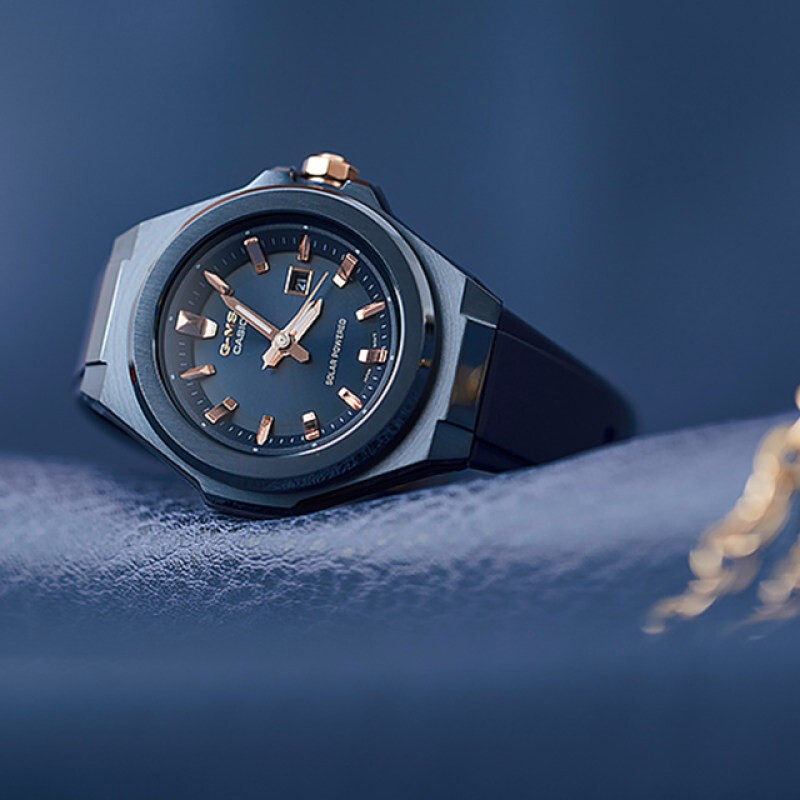 卡西欧太阳能抗摔世界时间商务运动女表MSG-S200G-7A卡西欧手表女_虎窝淘