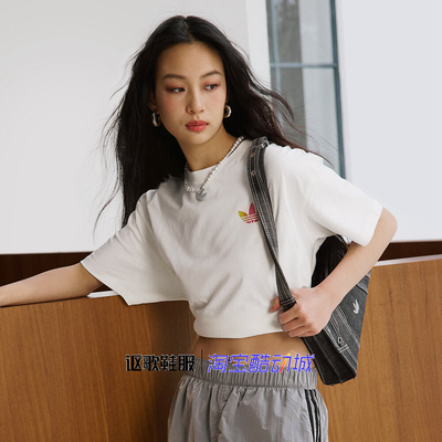 阿迪达斯女子跑步运动短袖T恤