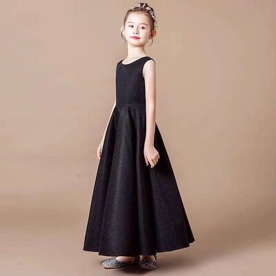 高端儿童演出礼服乐器演奏服黑色