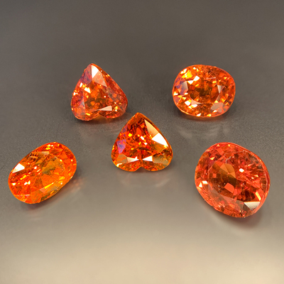 天然芬达石裸石｜橙黄色彩色宝石｜高净度芬达石｜可定制戒指吊坠