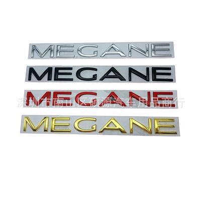MEGANE金属贴标 适用于雷诺梅甘娜MEGANE纯电贴标 英文改装后尾标