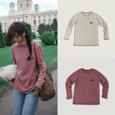 国内现货 fletta 2025春季新款 宽松简约圆领舒适长袖T恤女