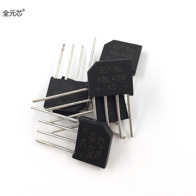 KBL406 整流桥 600V4A 整流器件 直插四脚DIP4 桥堆 扁桥