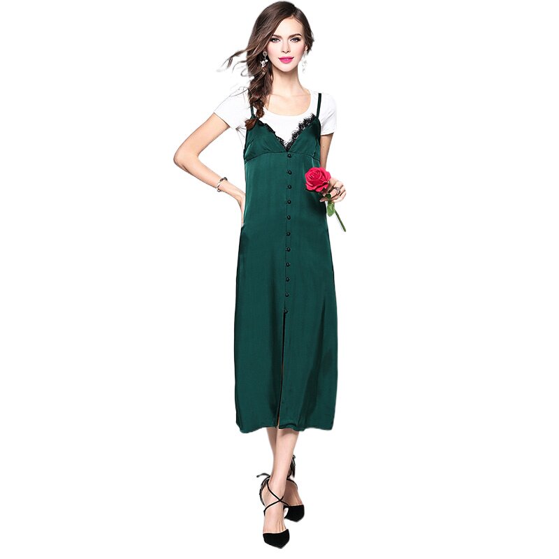 奈昕让您穿着漂亮个性化私人订制 85212 dress休闲V领纯色背带中