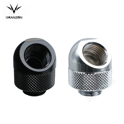 Granzon GD-45 45度旋转弯头 黑色/银色 分体式水冷接头