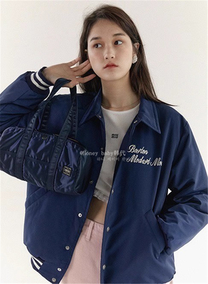 直邮正品字母刺绣棉服外套女上衣