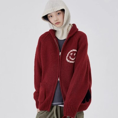 直邮正品情侣装男女款圣诞红毛衣