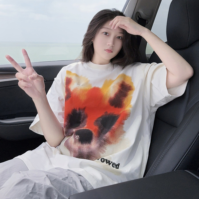 复古高街涂鸦印花短袖T恤24夏款