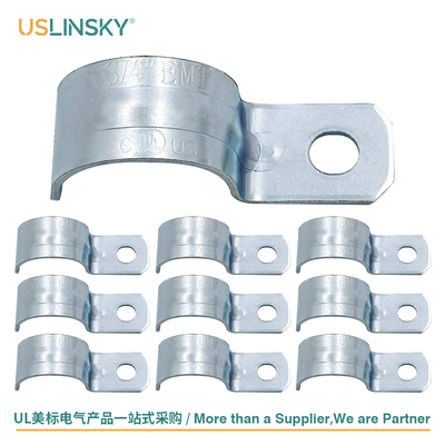 USLINSKY 灵天美标EMT 管单边管夹UL认证金属管夹固定卡扣LWHS-50