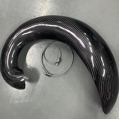 YZ250X二冲碳纤维排气护板护罩fantic 300 2冲排气前段保护板护壳