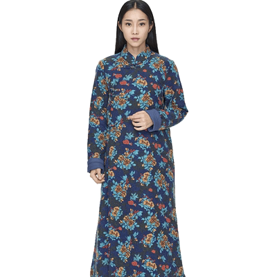 慈缘原创中国风秋冬唐装改良旗袍