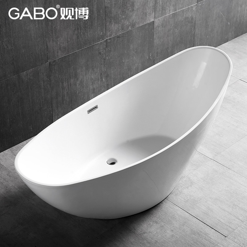 观博GABO普通浴缸6827亚克力无缝对接独立欧式贵妃缸卫生间泡澡缸