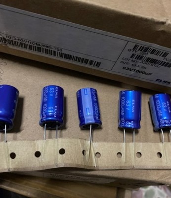 1000UF63V 伊娜ELNA 蓝袍电解电容器RE3 16*25 63V1000UF