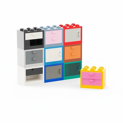 乐高LEGO92410床头柜厨卫抽屉