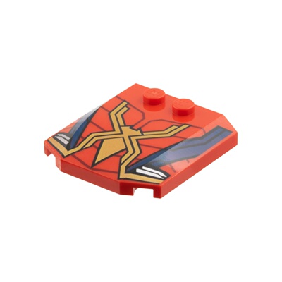 乐高 LEGO 红色45677pb176 4x4蜘蛛侠印刷汽车盖板楔形件 6584360