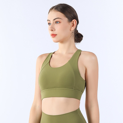 高强度运动内衣2025新品镂空聚拢美背瑜伽服背心固定杯健身文胸女
