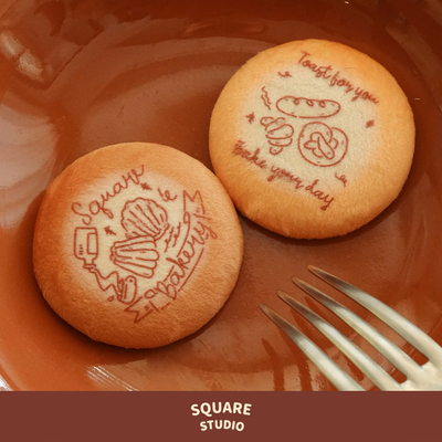 【平方Studio】Bakery毛绒吧唧 原创可爱面包饼干马口铁徽章可捏