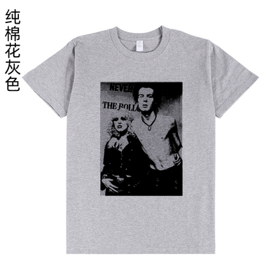 sex pistols sid vicious nancy punk 摇滚乐队印花纯棉T体恤衫