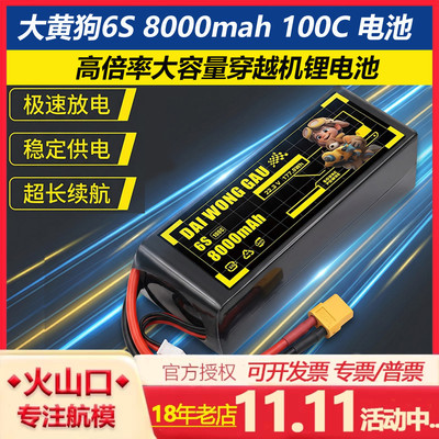 大黄狗8000mah6S100C锂电池