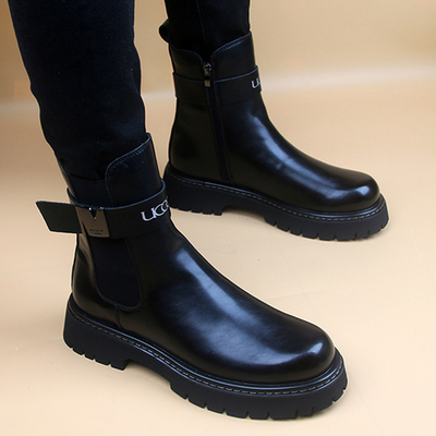 欧美马丁靴2023烟筒靴潮流男鞋