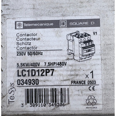 TELEMECANIQUE CONTACTEUR LC1 D12P7 x1