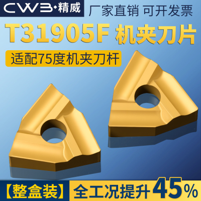 桃形普通机夹车刀头 T31605F T31905F黄色涂层合金刀片开粗神器
