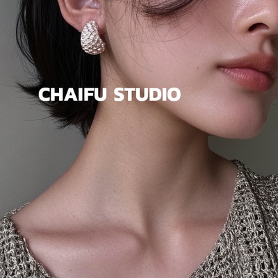 绣球花设计感耳钉精致小巧日常