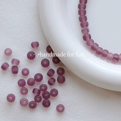 尼泊尔大孔多色磨砂桶形小隔珠