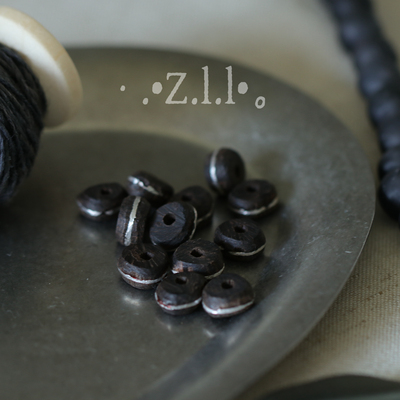 青灰大号尼泊尔古法珠diy配件