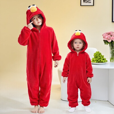 万圣节儿童服装芝麻街玩偶服成人