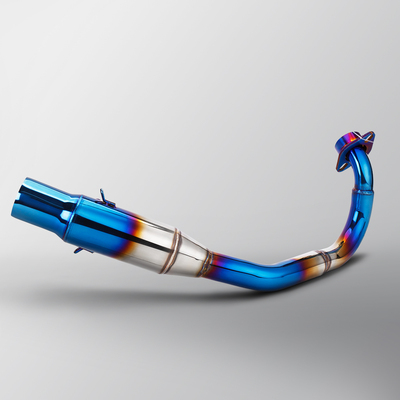 适用摩托车改装排气管 佛沙300/350 Forza300/350不锈钢烧蓝前段