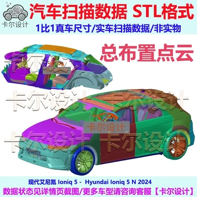 现代 艾尼氪 Ioniq 5 N 2024款 总布置点云数据模型 汽车实车扫描