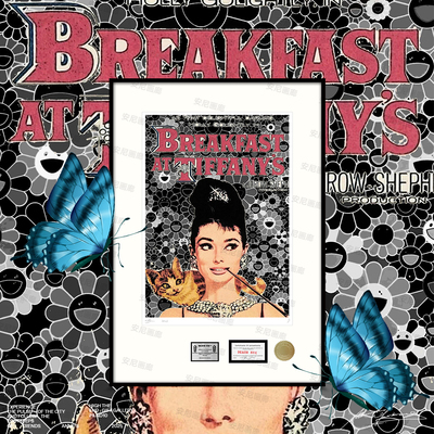 美女黑色村上隆太阳花特别版安尼画廊卧室挂画潮流装饰画