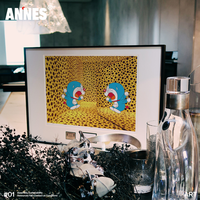 珍藏哆啦A梦草间弥生版画death ny南瓜摆件卧室装饰画