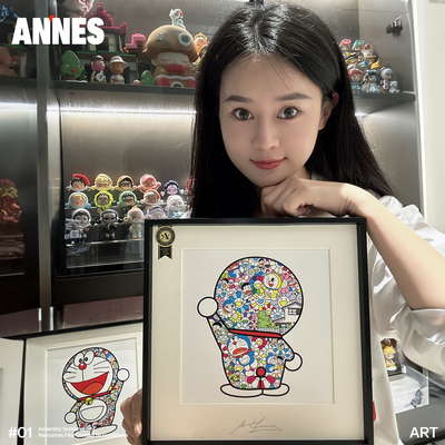 安尼画廊哆啦A梦村上隆太阳花沙发背景墙挂画2025新款轻奢高级感