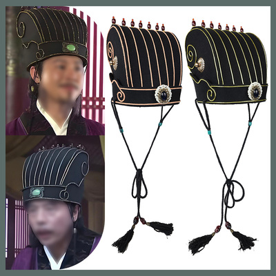 大唐王朝古装演出服配饰帽子唐代男帽朝臣官服影视角色造型大臣帽