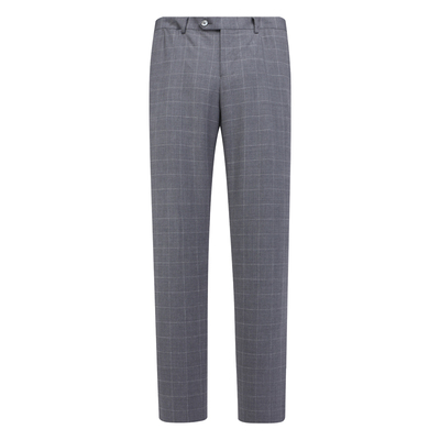 J1589鸟春夏薄款男式西裤 绵羊毛中腰修身商务休闲长裤 211230