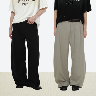 HOPECONCEPT高智极简主义者的低腰休闲感老钱弯刀羊毛西裤#25117