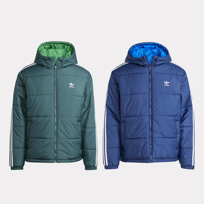 阿迪达斯ADIC REV JKT男子保暖双面穿运动连帽棉服JD9072 JD9073
