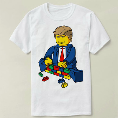 恶搞短袖Build A Wall Make America Great T-Shirt T恤