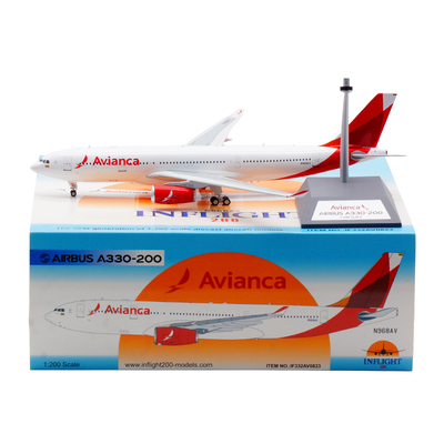 现货 Inflight 1/200合金飞机模型 阿维安卡航空 A330-200 N968AV